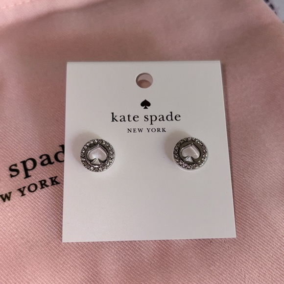 kate spade | Jewelry | Kate Spade Spot The Spade Pave Halo Spade Studs ...